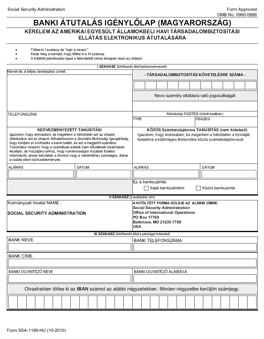 SSA - POMS: GN 02402.341 - Coding Hungarian Bank Data for the MBR - 07/26/2016