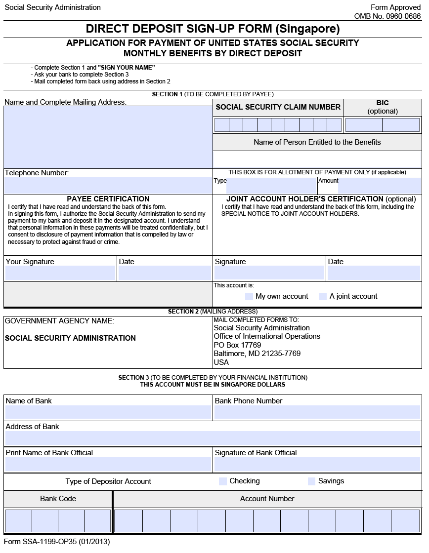SSA - POMS: GN 02402.352 - Coding Singapore Bank Data on the Master Beneficiary Record (MBR ...