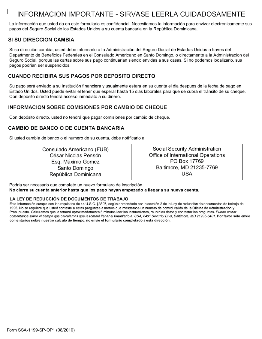 SSA - POMS: GN 02402.321 - Coding Dominican Republic Bank Data for the MBR - 07/19/2016