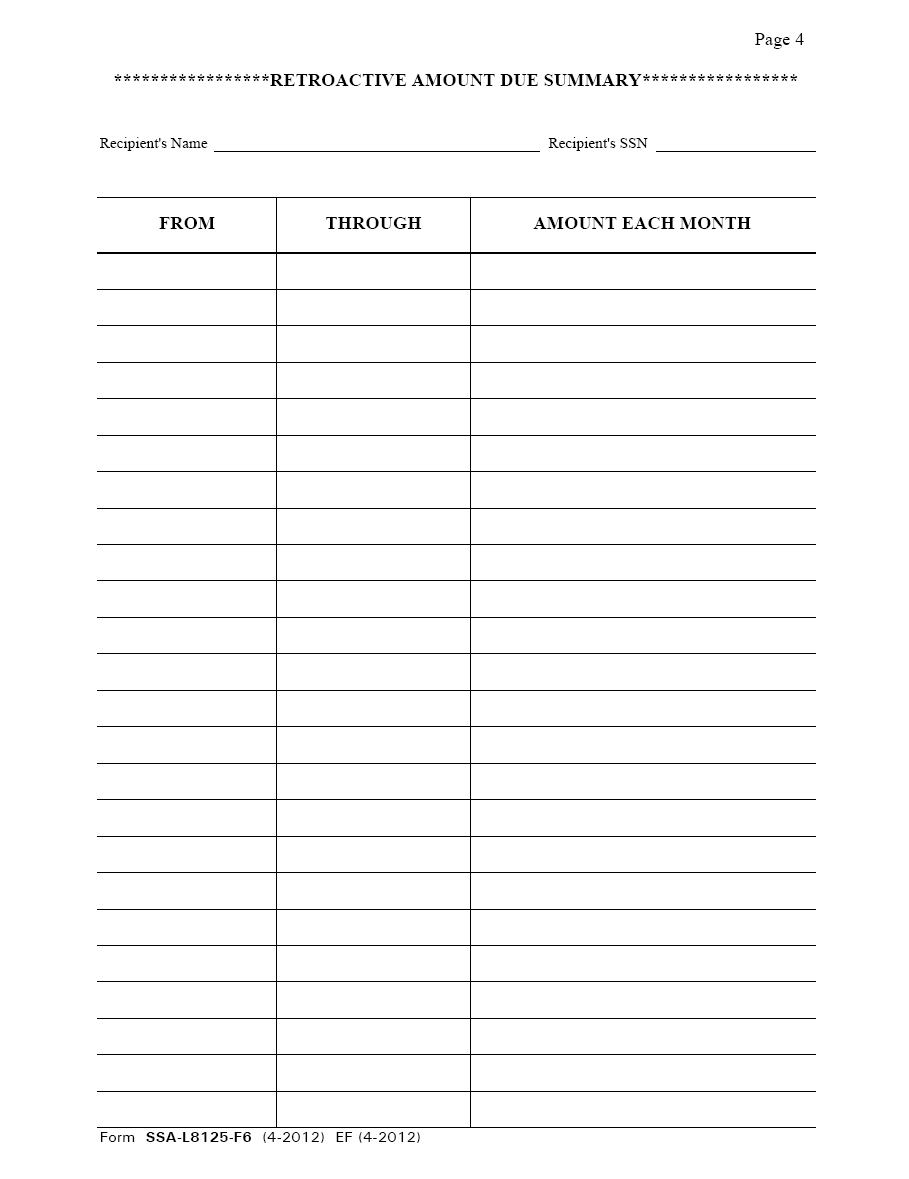 SSA - POMS: SI 02003.050 - Exhibits of Forms SSA-8125 and SSA-L8125-F6 ...